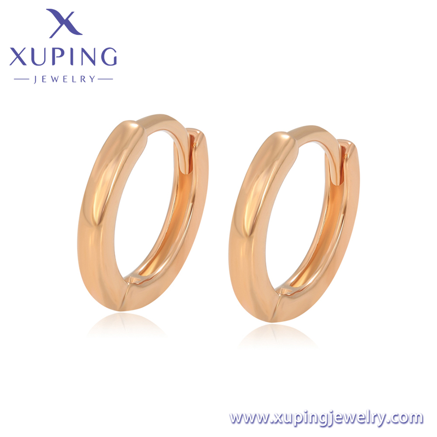 Wholesale Xuping Gold Leaf Shaped Clip Hoop Earrings